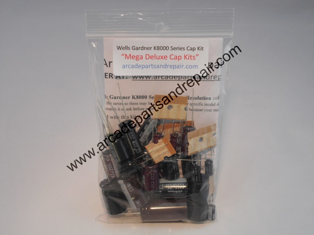 Wells Gardner K8000 Series Monitor Cap Kit 105C Nichicon - Arcade Parts ...