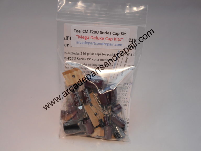 Toei CM-F20U Monitor Cap Kit 105C Nichicon - Arcade Parts and Repair