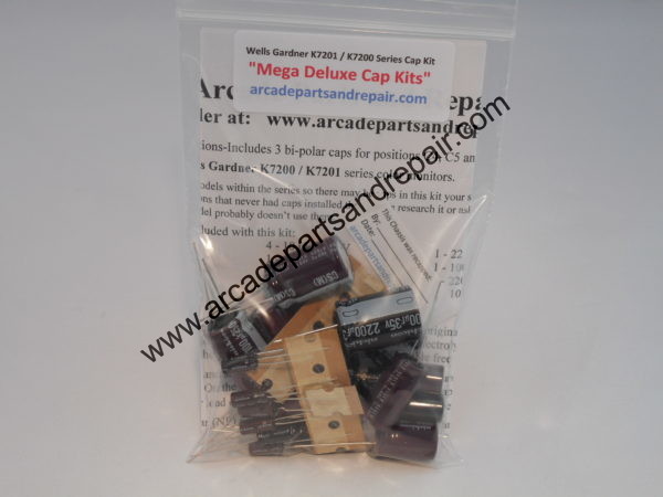 Wells Gardner K7200 Series Monitor cap kit 105c-Arcade Parts and Repair