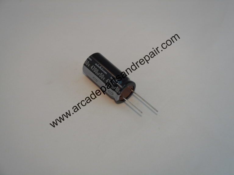 4700uF 50V Nichicon 105C Radial Capacitor - Arcade Parts and Repair