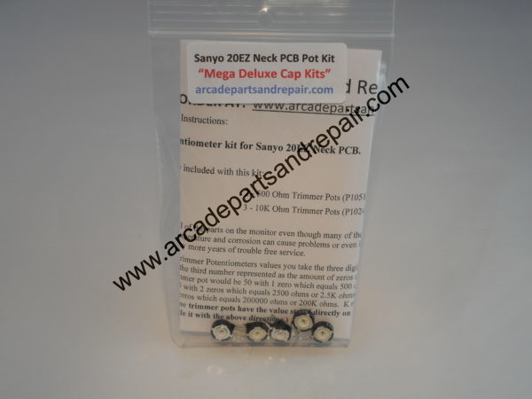 Sanyo 20EZ Neck PCB Trimmer Pot Kit - Arcade Parts and Repair