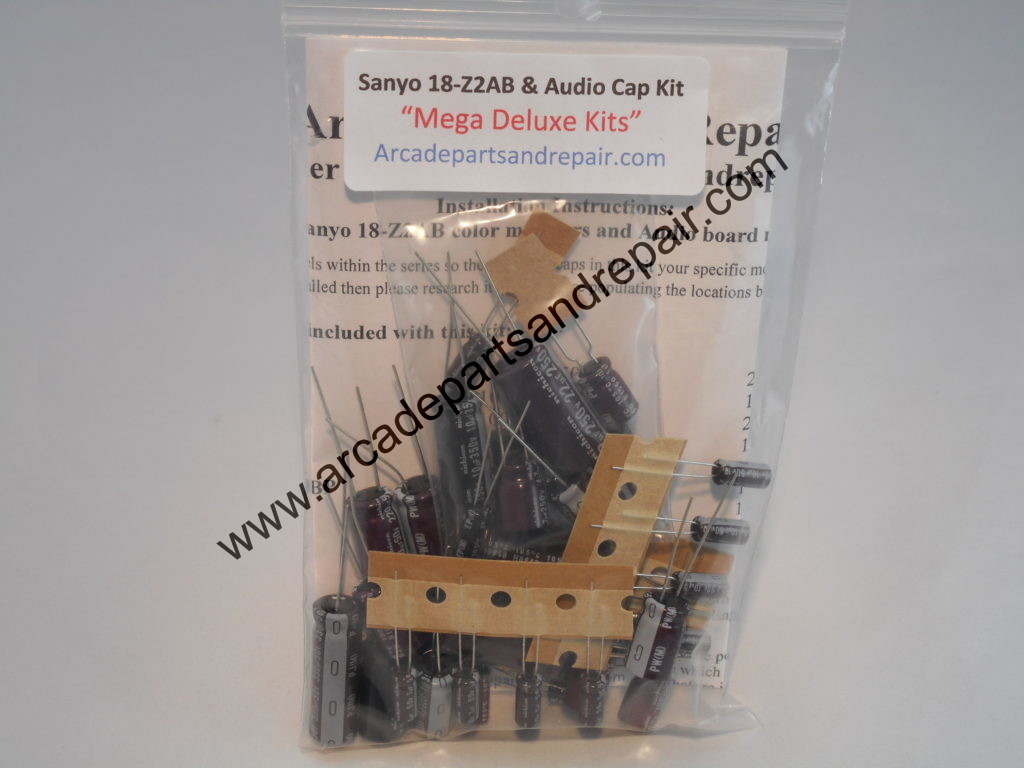 Wells Gardner K7000 Series Cap Kit 105C - Arcade Parts and Repair