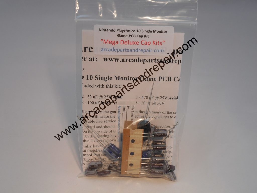 Nintendo Playchoice 10 Single Monitor Game PCB Cap Kit-Arcade Parts and ...
