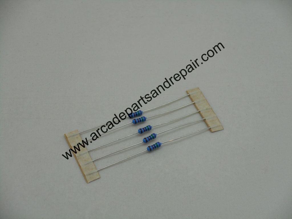 75K OHM 1/2 WATT RESISTOR (5 PIECES) - Arcade Parts and Repair