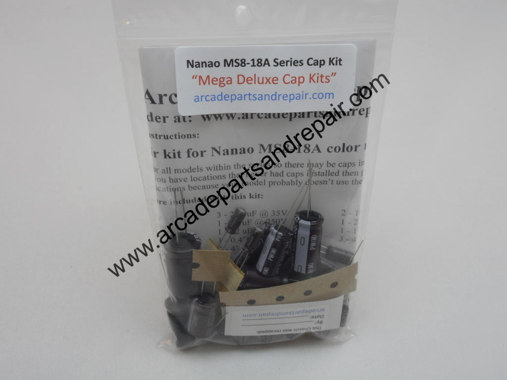 Nanao MS8-18A Monitor Cap Kit 105C Nichicon - Arcade Parts and Repair