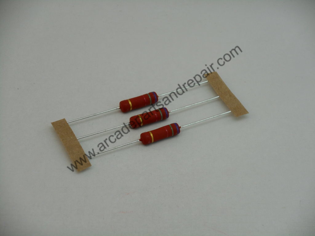 7.5K OHM 3 WATT METAL FILM POWER RESISTOR (3 pieces) (R1079) - Arcade ...