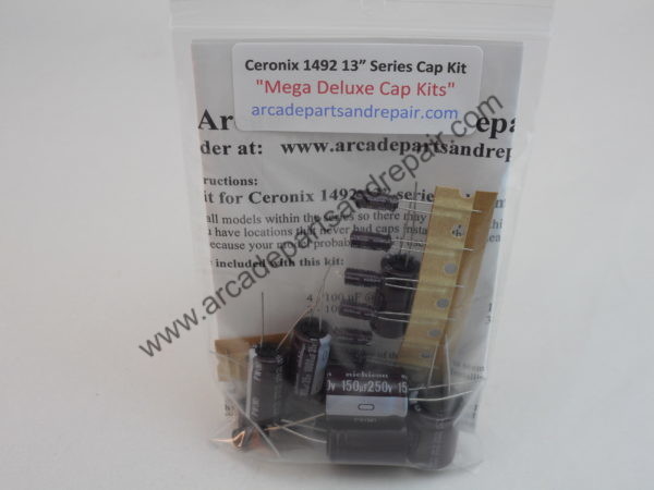 Ceronix 1492 13" Series Monitor Cap Kit 105C Nichicon - Arcade Parts ...