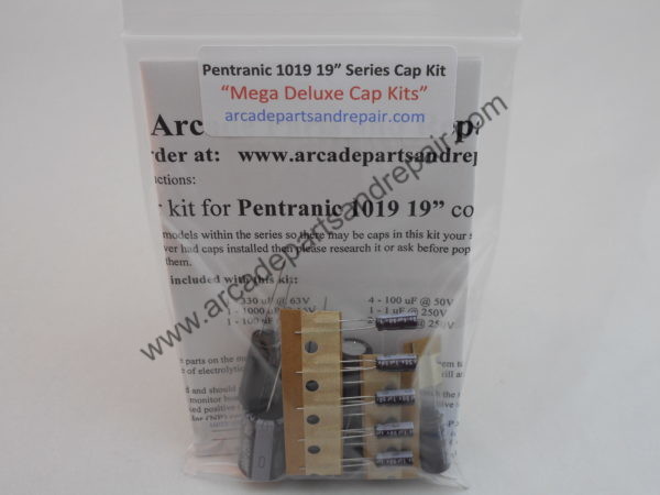 Pentranic 1019 19" Monitor Cap Kit 105C Nichicon - Arcade Parts and Repair