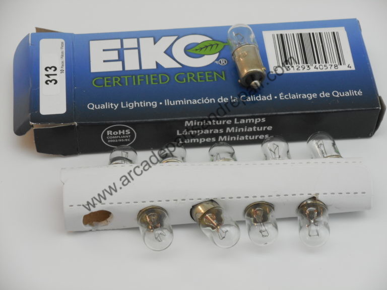 313 / (757 / 1864) Bulbs (10 Pack Box) - Arcade Parts and Repair