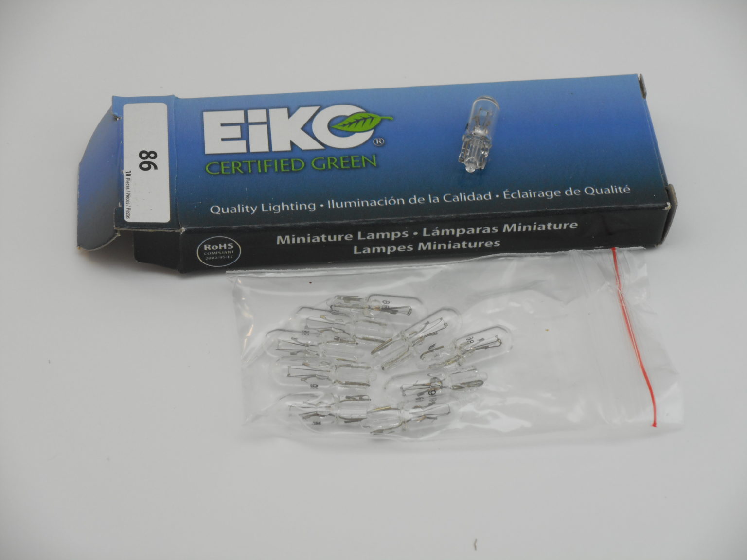 86 Bulbs (10 Pack Box) - Arcade Parts and Repair