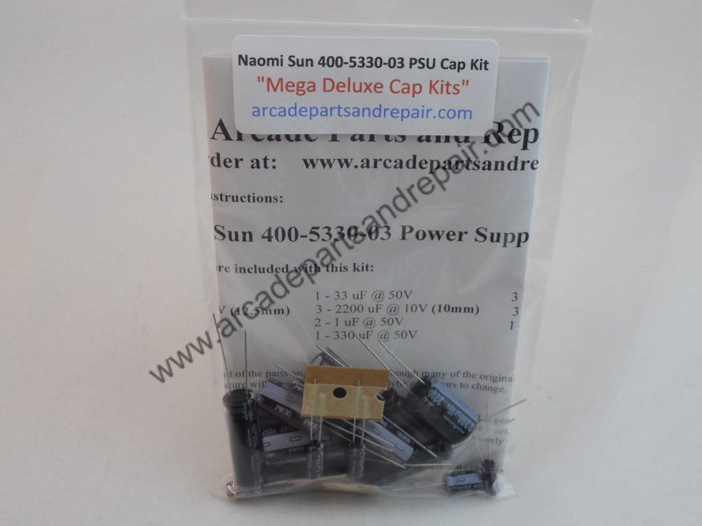 Naomi Sun PSU Model 400-5330-03 Cap Kit 105C Nichicon - Arcade Parts ...